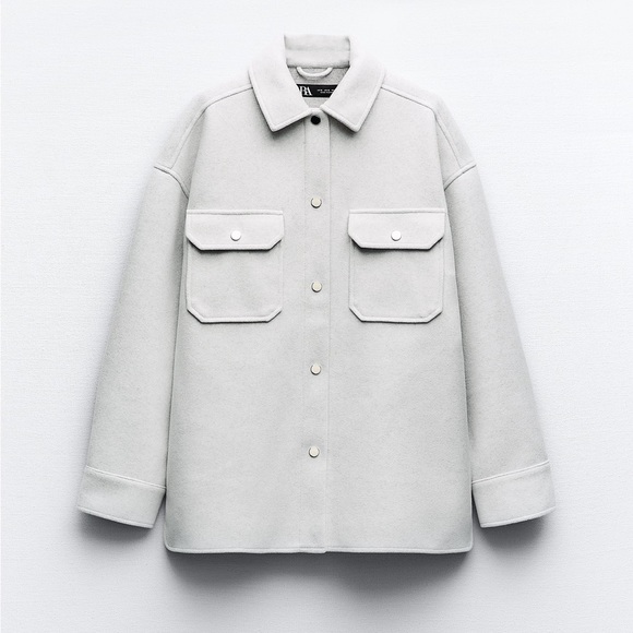 Zara | Jackets & Coats | Zara Soft Overshirt | Poshmark